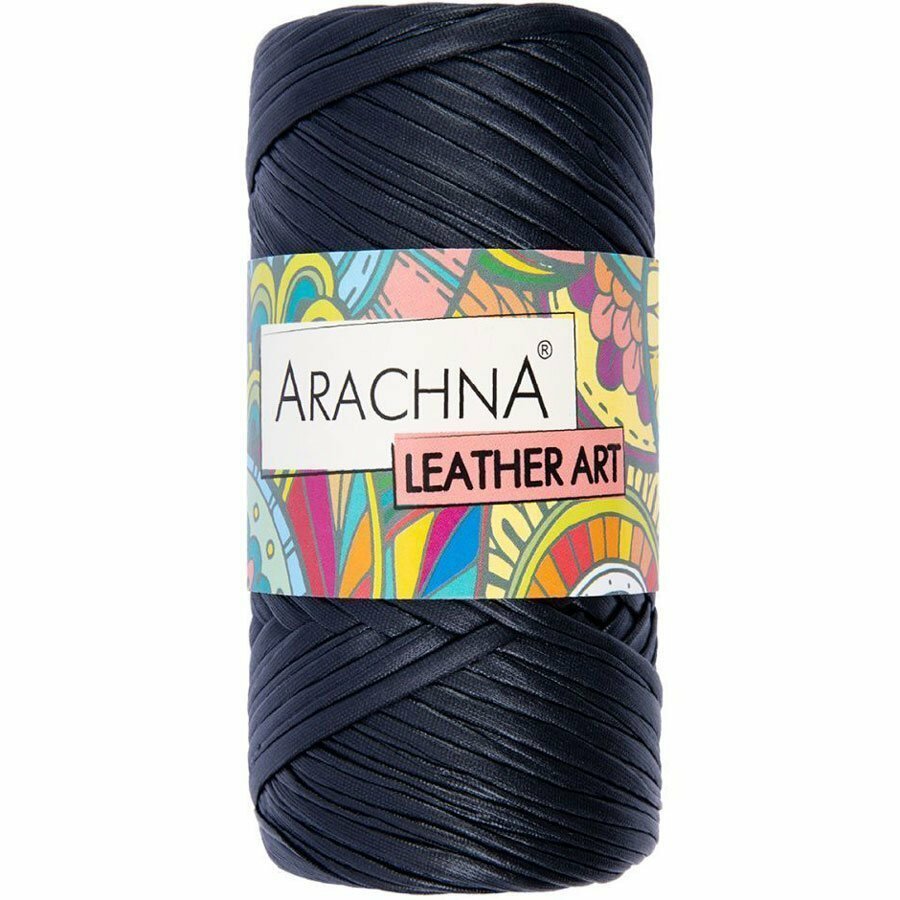 Пряжа Arachna LEATHER ART 05 т. синий (1 моток)