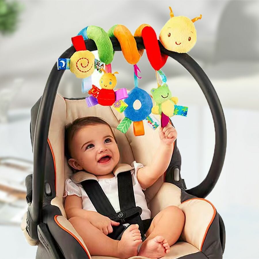 Многофункциональная музыкальная игрушка-животное для младенцев, висящая на кроватке, плюшевая игрушка с подвесным колокольчиком для коляски