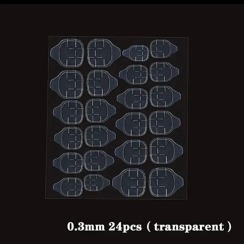 HEONYIRRY Желейный клей для ногтей 24/48/72/96/120/240 pcs 0.3mm-1 sheet