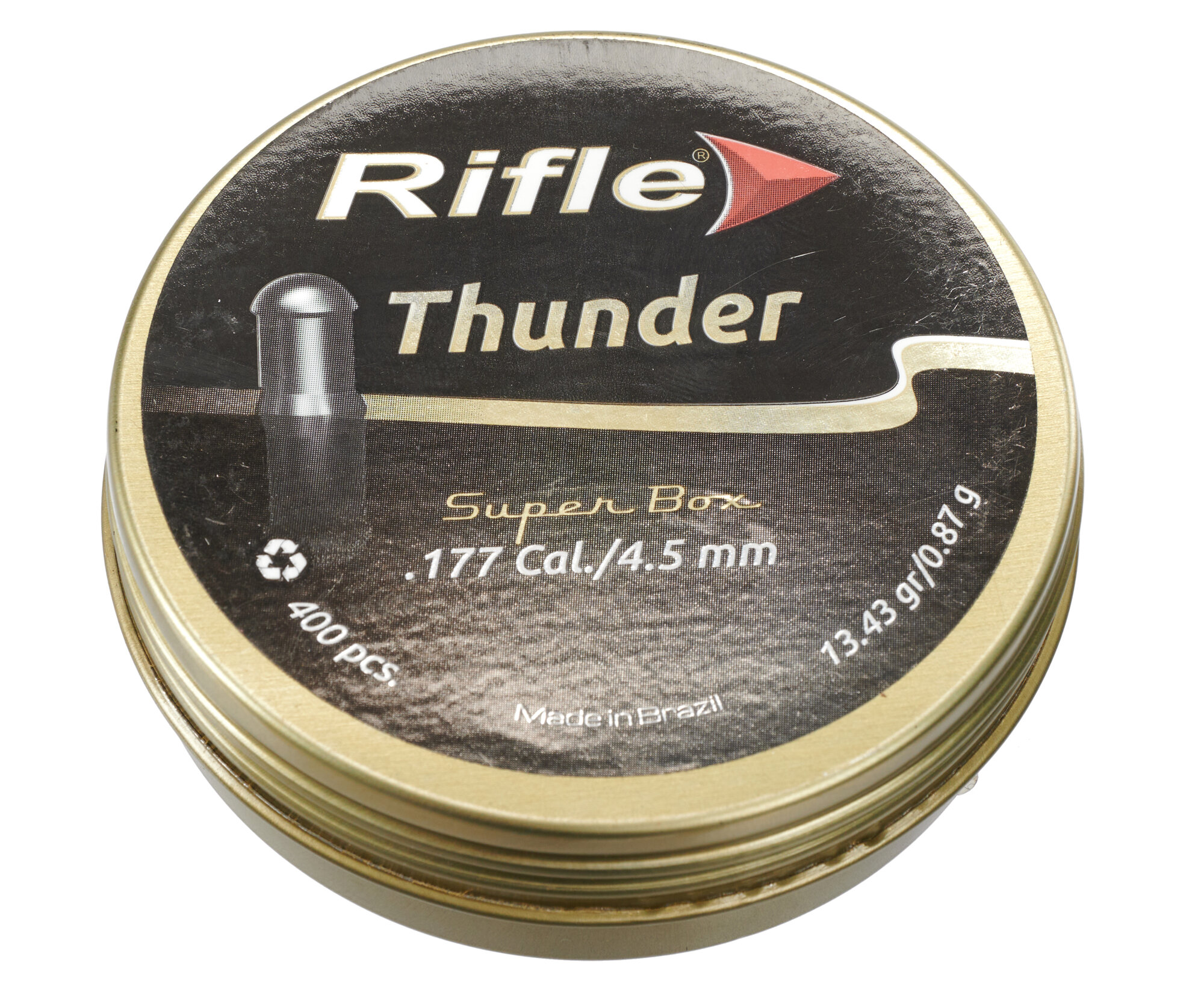 Пули пневматические Rifle Thunder 4.5 мм (400 шт, 0.87 грамма, полусферические)