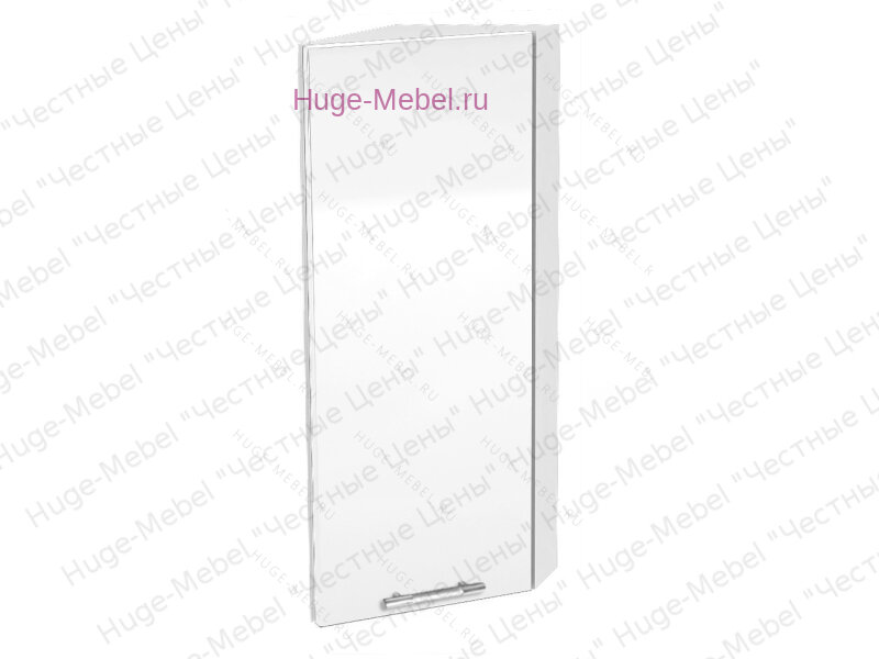 Торцевой шкаф кухонный верхний подвесной 300 Ксения (белый) Huge Mebel . Ширина 300 Высота 716. Кухонные шкафы