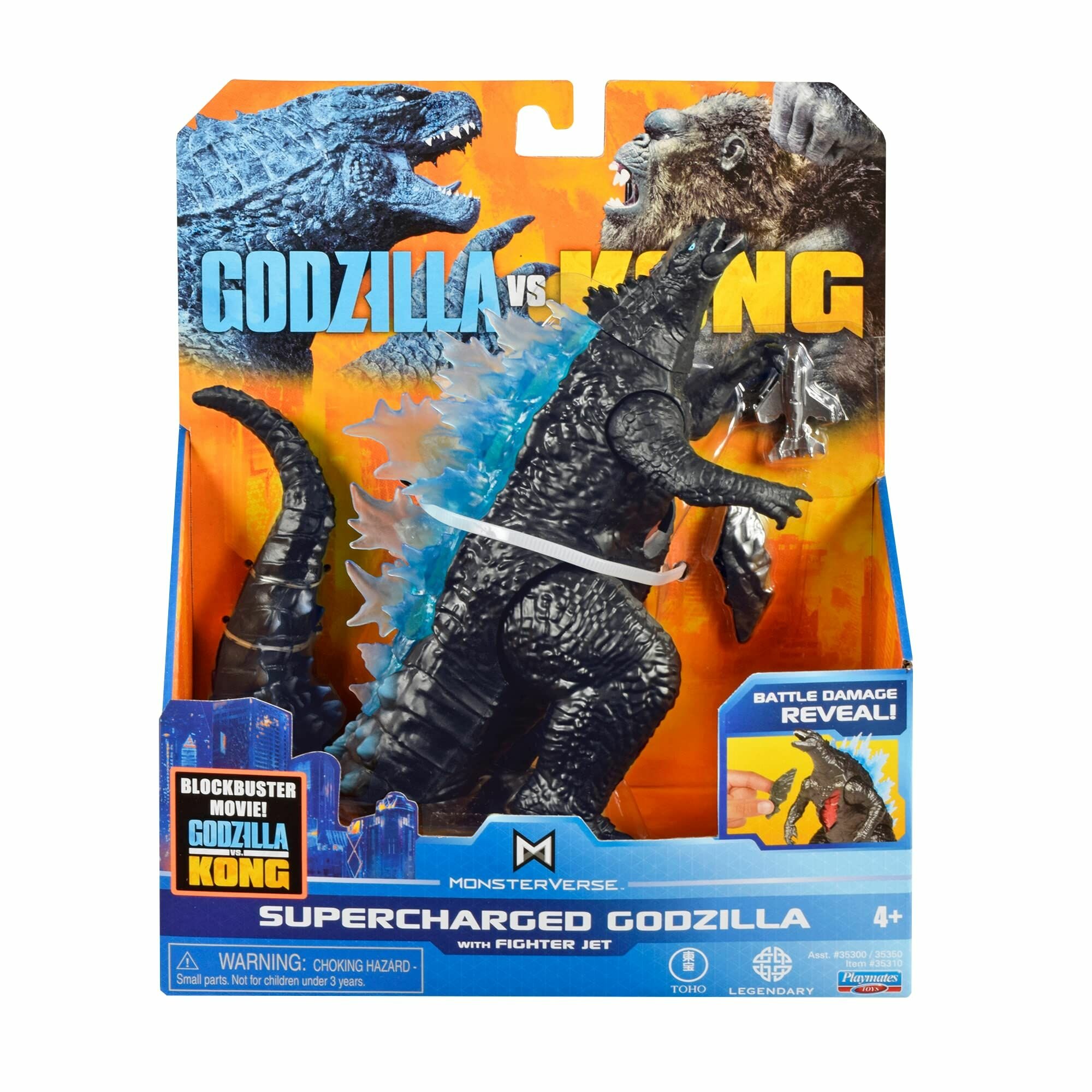 TOHO LEGENDARY Playmates Godzilla Vs Kong Monsterverse Supercharged Godzilla With Fighter Jet / Игрушка-модель Годзиллы