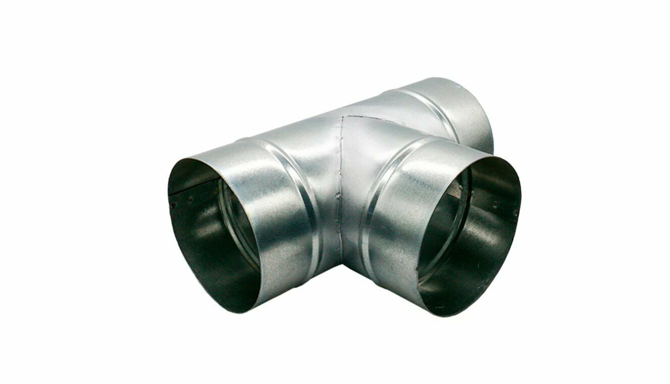 Тройник для круглых воздуховодов d315 мм 90° оцинкованная сталь
