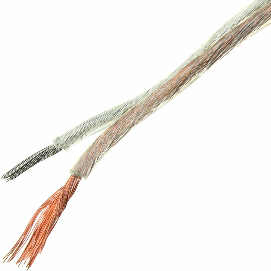 Кабель акустический прозрачный 2*0.75, силикон Strong 1 метр