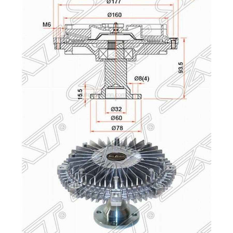 SAT ST8980246840 Вискомуфта Isuzu ELF NMR 12- / ELF NPR\NQR 06-12