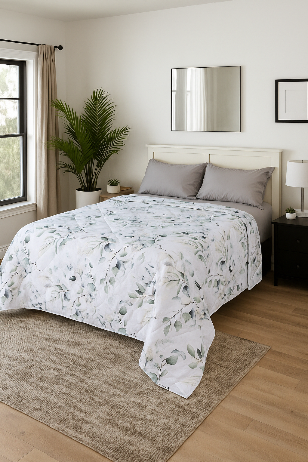 Покрывало LoveLife евро макси «Эвкалипт», 240х210±5см, микрофайбер, 100% п/э