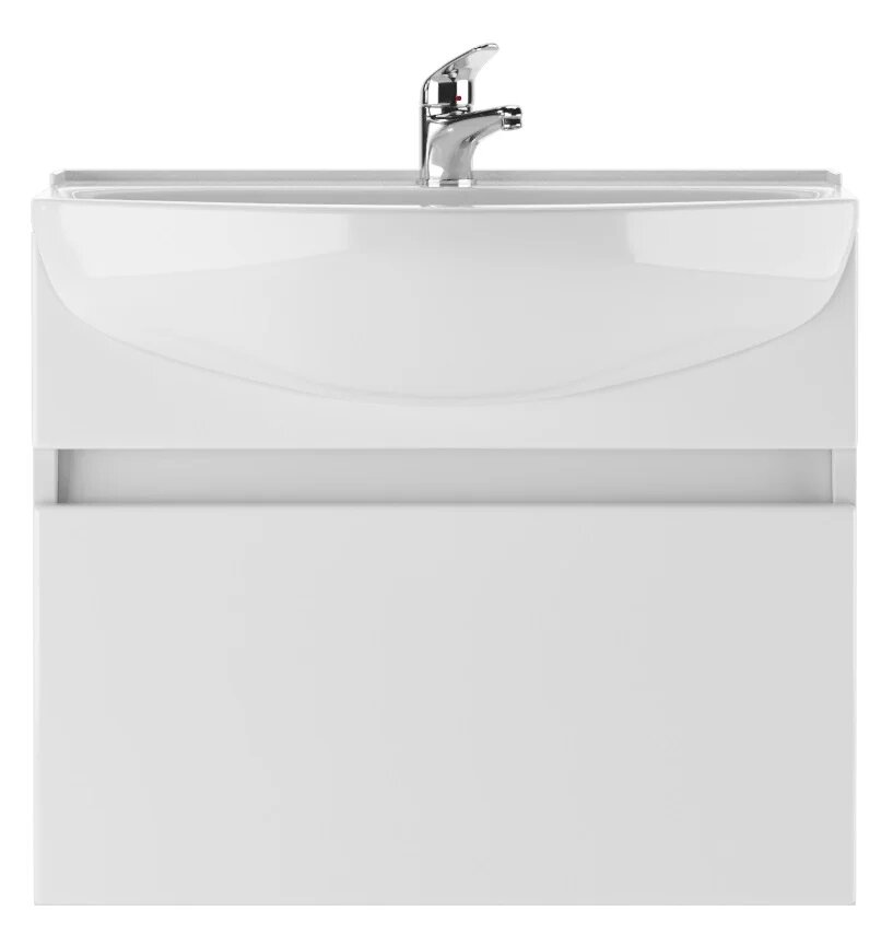 Тумба под раковину без столешницы Айсберг Классик Амур 60 подвесная, белая