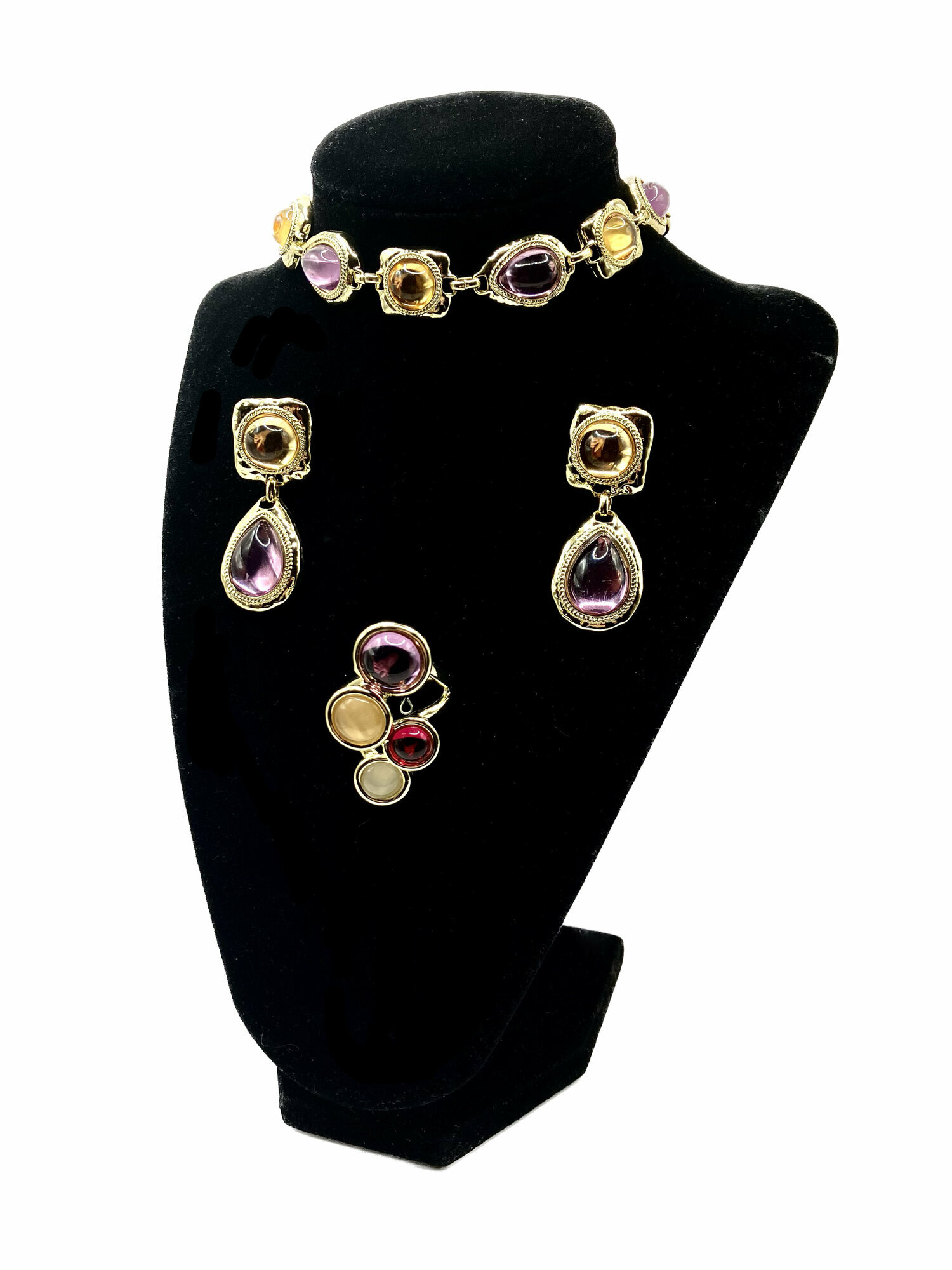 Комплект бижутерии: браслет, кольцо, серьги