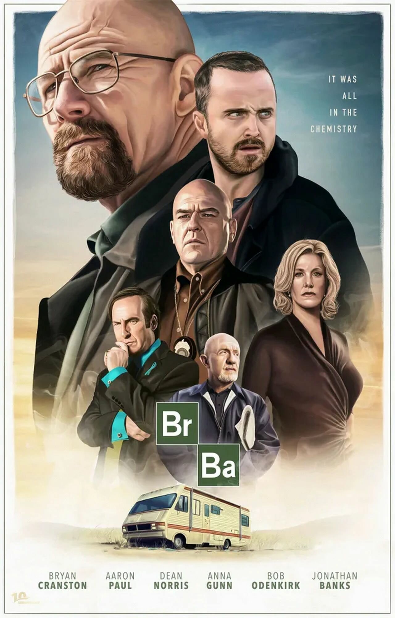 Плакат, постер Breaking Bad, сериал. Во все тяжкие на холсте, размер 21х30см