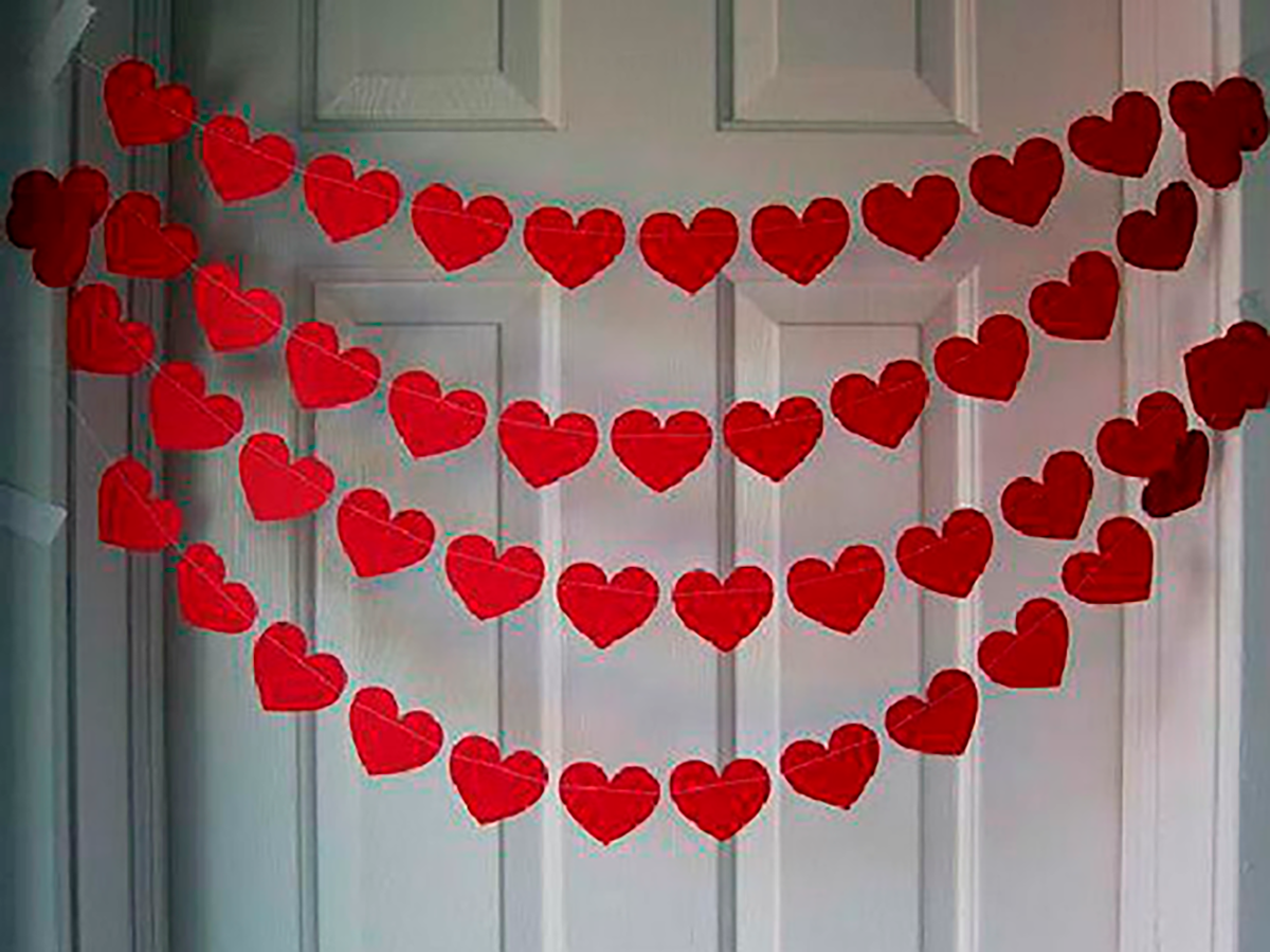 Гирлянда Сфера "Сердца", бумага, для фотосессии, для помещения, 4 м, 1 шт.