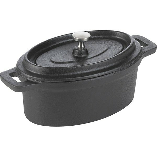 Кастрюля для запекания «Эмбер Каст Мэтт», чугун, 450 мл, черный (Prohotel)