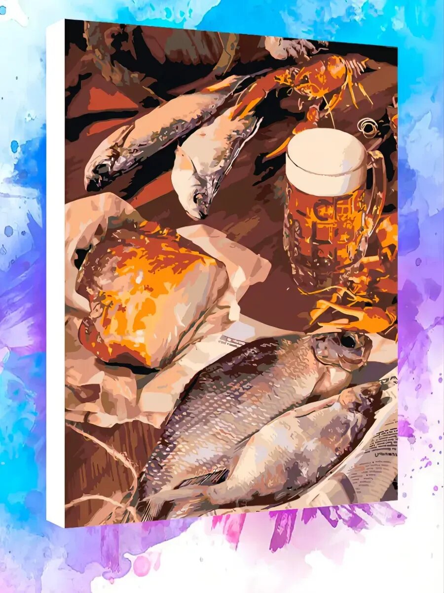 Картина по номерам Застолье Еда Завтрак Закуска_Натюрморт