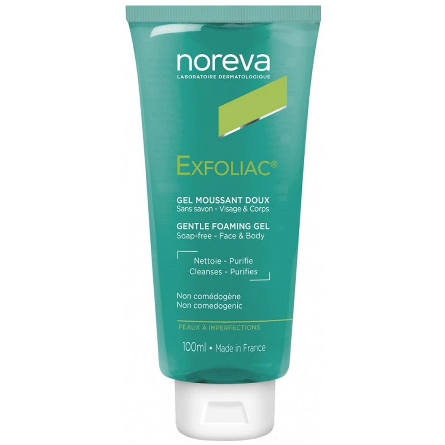 Мягкий очищающий гель для лица и тела, 100 мл (Noreva, Exfoliac)