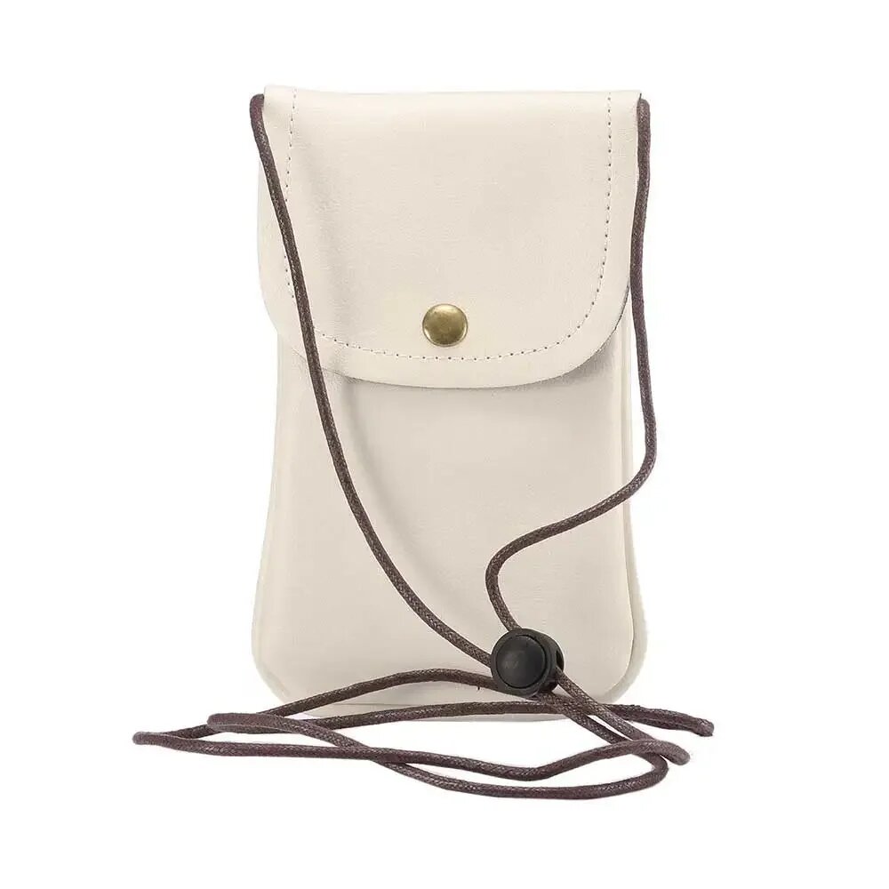 Маленькая мини-сумка для телефона из искусственной кожи, сумка через плечо, кошелек, чехол, White