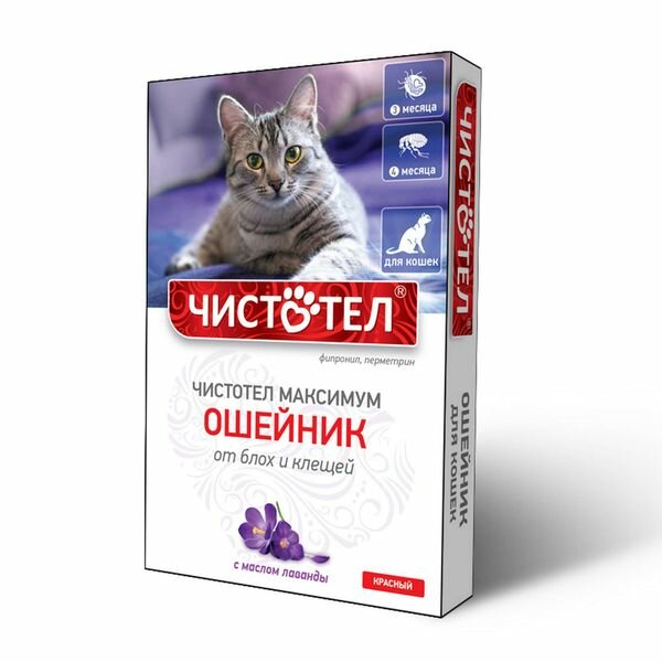Чистотел Максимум ошейник для кошек 40см
