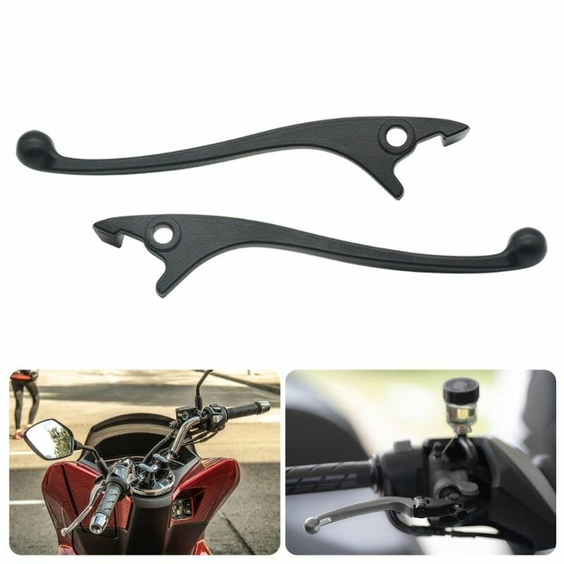 Левая и правая ручки дискового тормоза мотоцикла-серебристый-правый