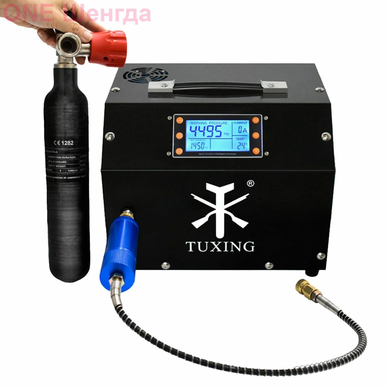TUXING TXET063 4500Psi 300Bar PCP воздушный компрессор LCD дисплей цифровая система управления автостоп с адаптером питания 12В