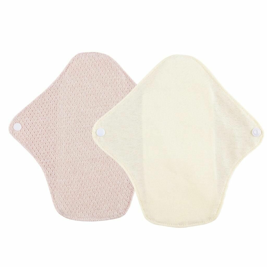 Мягкие хлопковые тканевые менструальные прокладки, многоразовые стирабельные гигиенические прокладки для мам, Светло - желтый