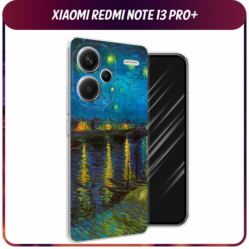 Чехол на Xiaomi Redmi Note 13 Pro+ / Сяоми Редми Нот 13 Про + с принтом ночь над Роной