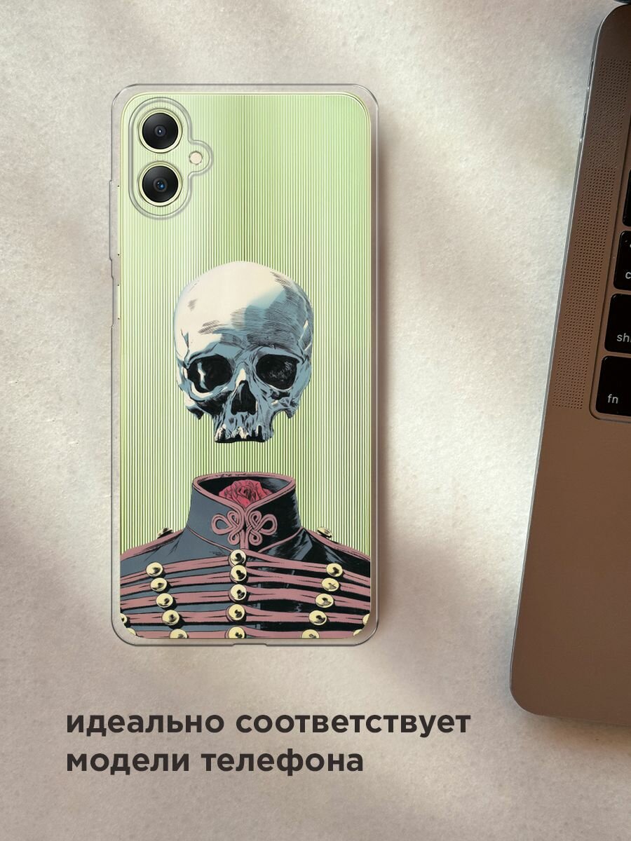 Чехол на Samsung Galaxy A06 / Самсунг Галакси А06 с принтом "Гусар", прозрачный — фото 1