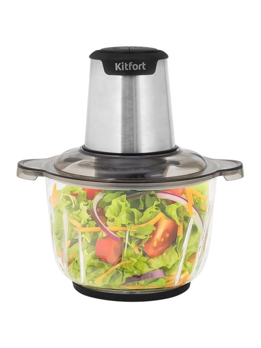 Измельчитель Kitfort КТ-3012, черный, мощность 400Вт, 2 скорости.