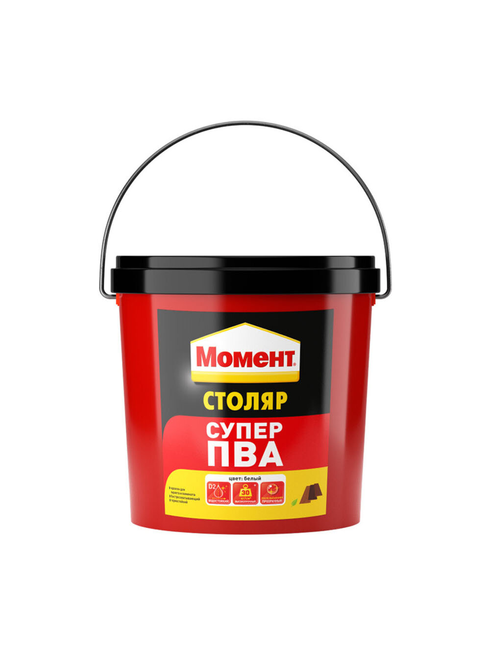 Клей ПВА Момент Столяр Супер D2 влагостойкий 3 кг