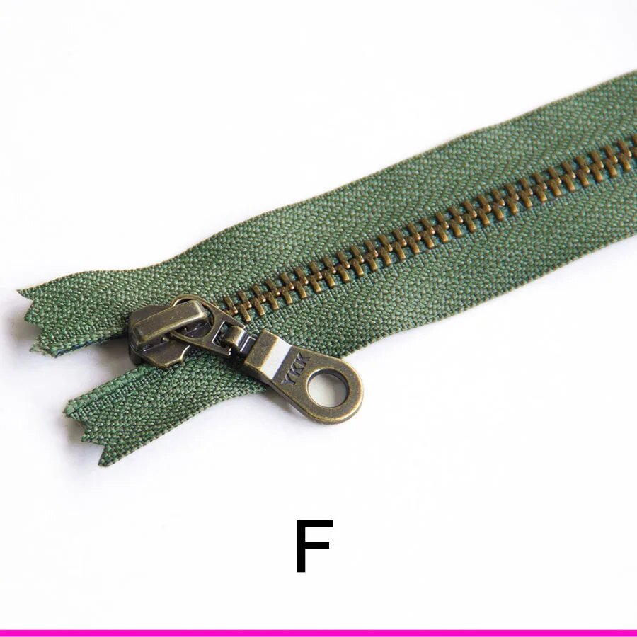 Молния YKK 5# бронзовая, оливковый F, 25 см