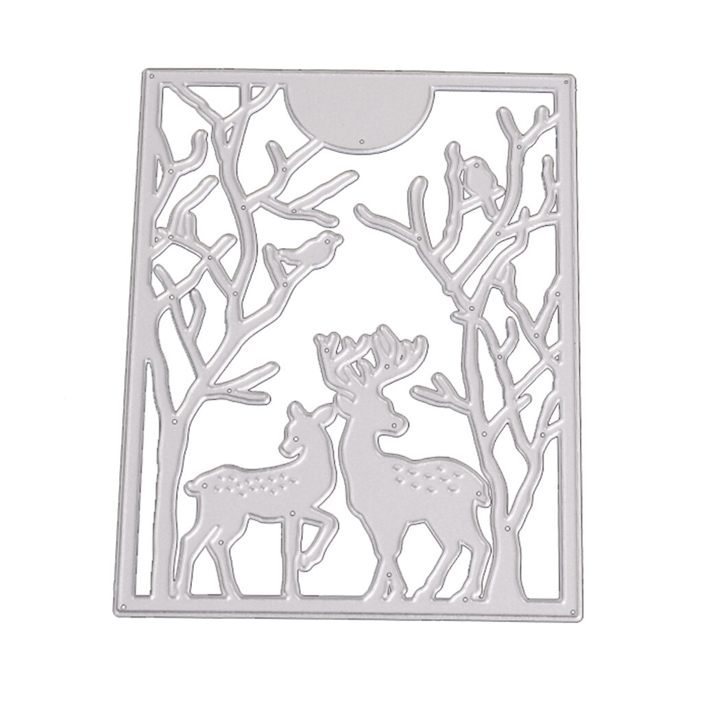 Рождественский Олень Для Резки Металла Умирает Трафарет Альбом Для Вырезок Бумажная Открытка Шаблон