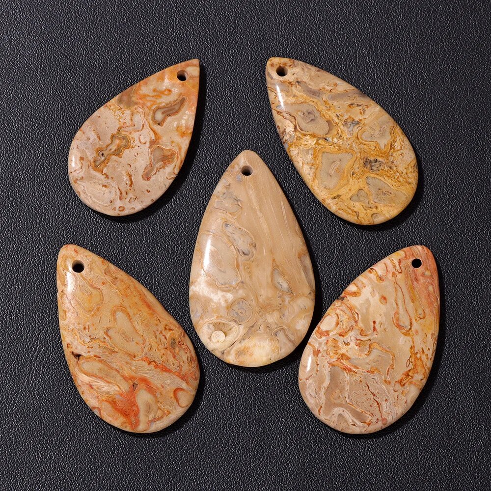 Подвеска из камня капля воды NO.1 Jasper