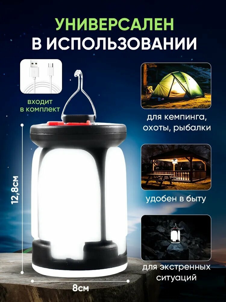 Подвесной светильник для палатки, портативный LED-фонарь для походов и дачи — фото 1