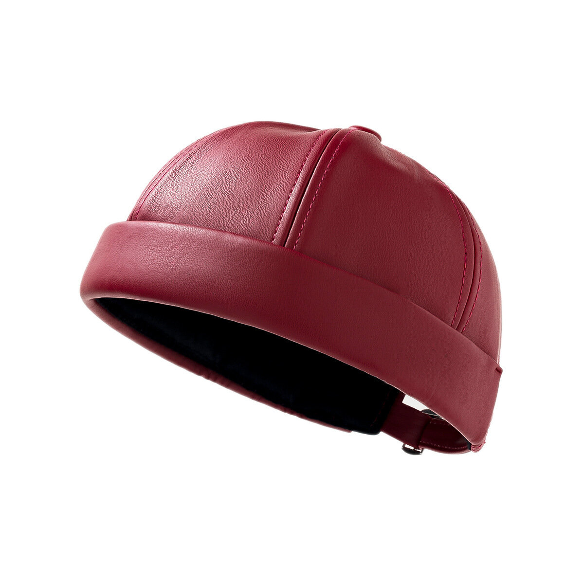 Шляпа арендодателя, однотонная, из искусственной кожи, с легкой пластиной, шляпа из кожи дыни, мужская модная уличная стильная женская модная универсальная шляпа яппи, матросская шляпа в стиле хип-хоп