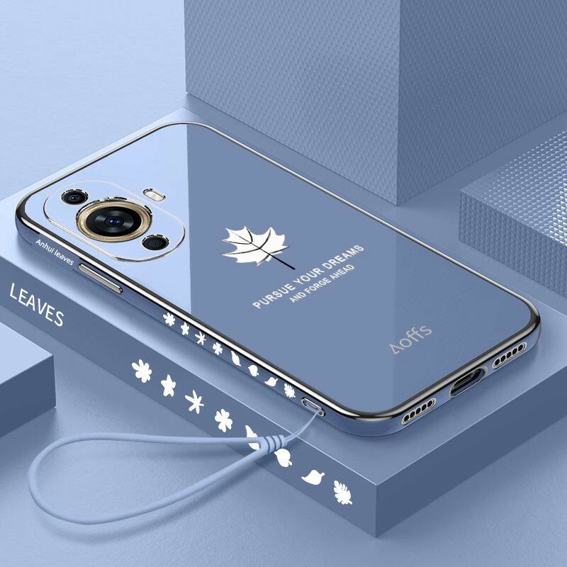 Мягкий чехол MIZ-BD00 для Huawei Hi nova 11, небесно-голубой — гибкая ударопрочная защита с защитой экрана