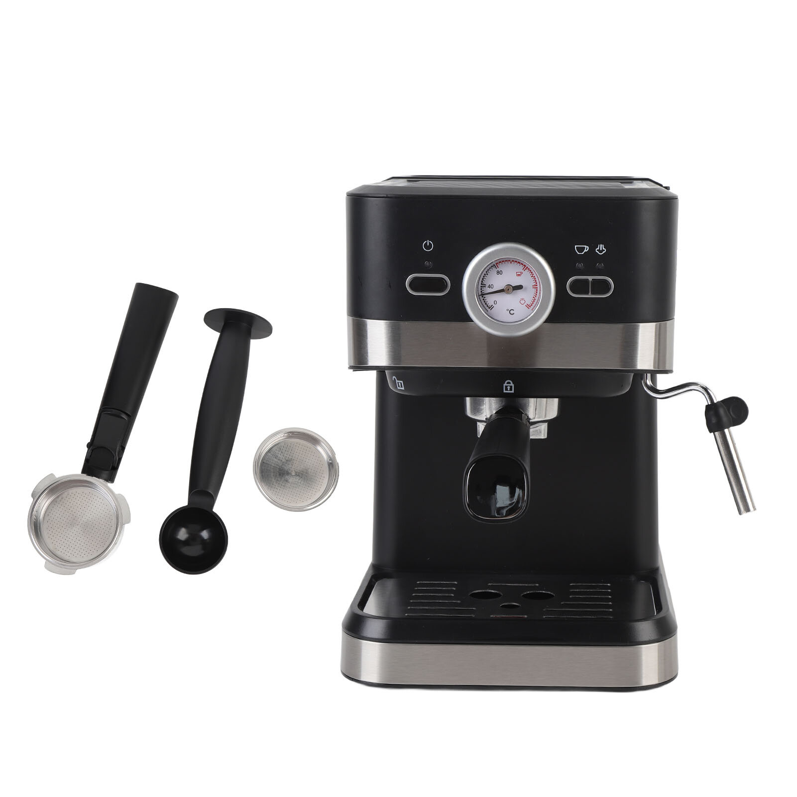 20BAR Coffee Machine 1050W Электроэлектрическая кофеварка с молоком Fother Steam Wand 1,5 л бак для воды для капучино латте заставляет нас подключить 110 В