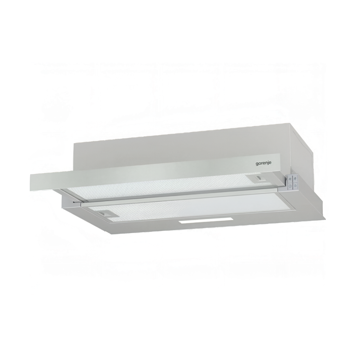 Вытяжка встраиваемая Gorenje TH62E3X, нержавеющая сталь, 108Вт, 350 куб. м/ч, 3 скорости, отвод и циркуляция