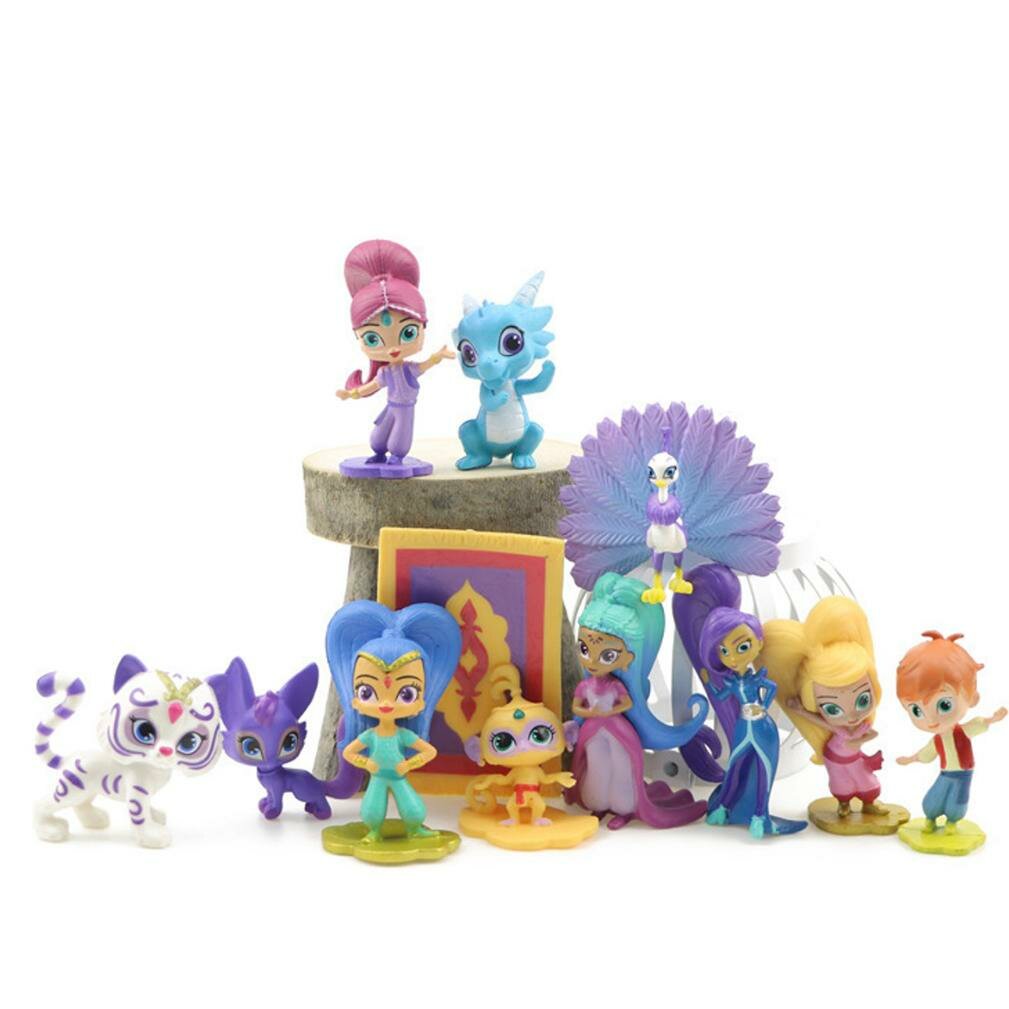 12 шт. фигурка Shimmer and Shine игрушка детский подарок на день рождения