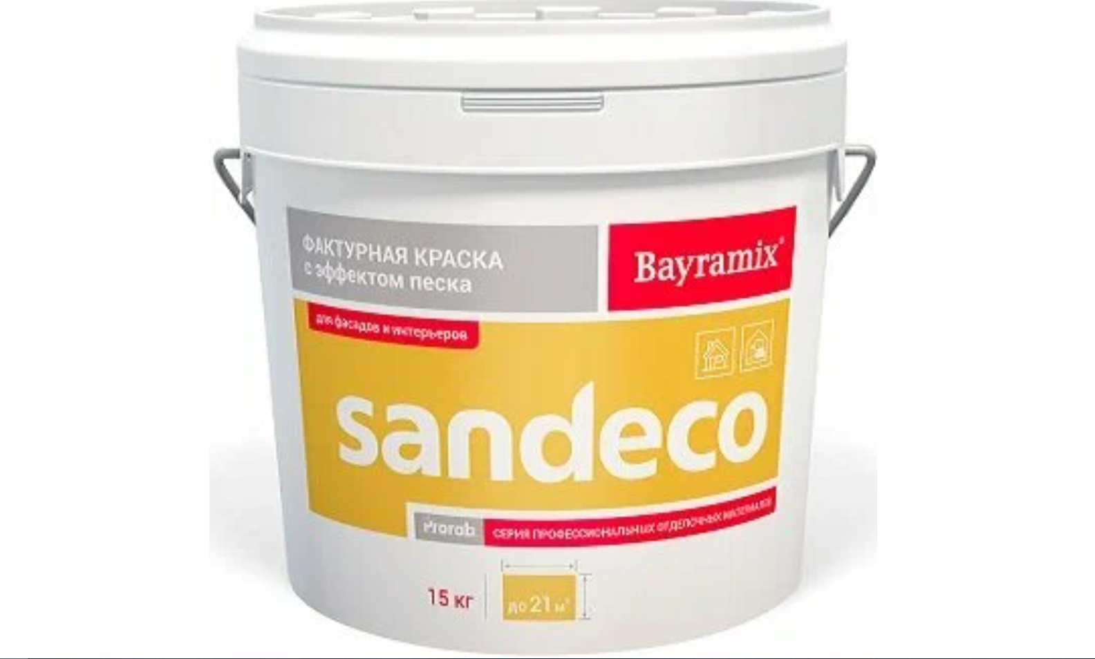 Декоративная Штукатурка Короед Bayramix Decostone 15кг Белая, Колеруемая, Зерно 1,2-2,0 мм / Байрамикс Декостоун.