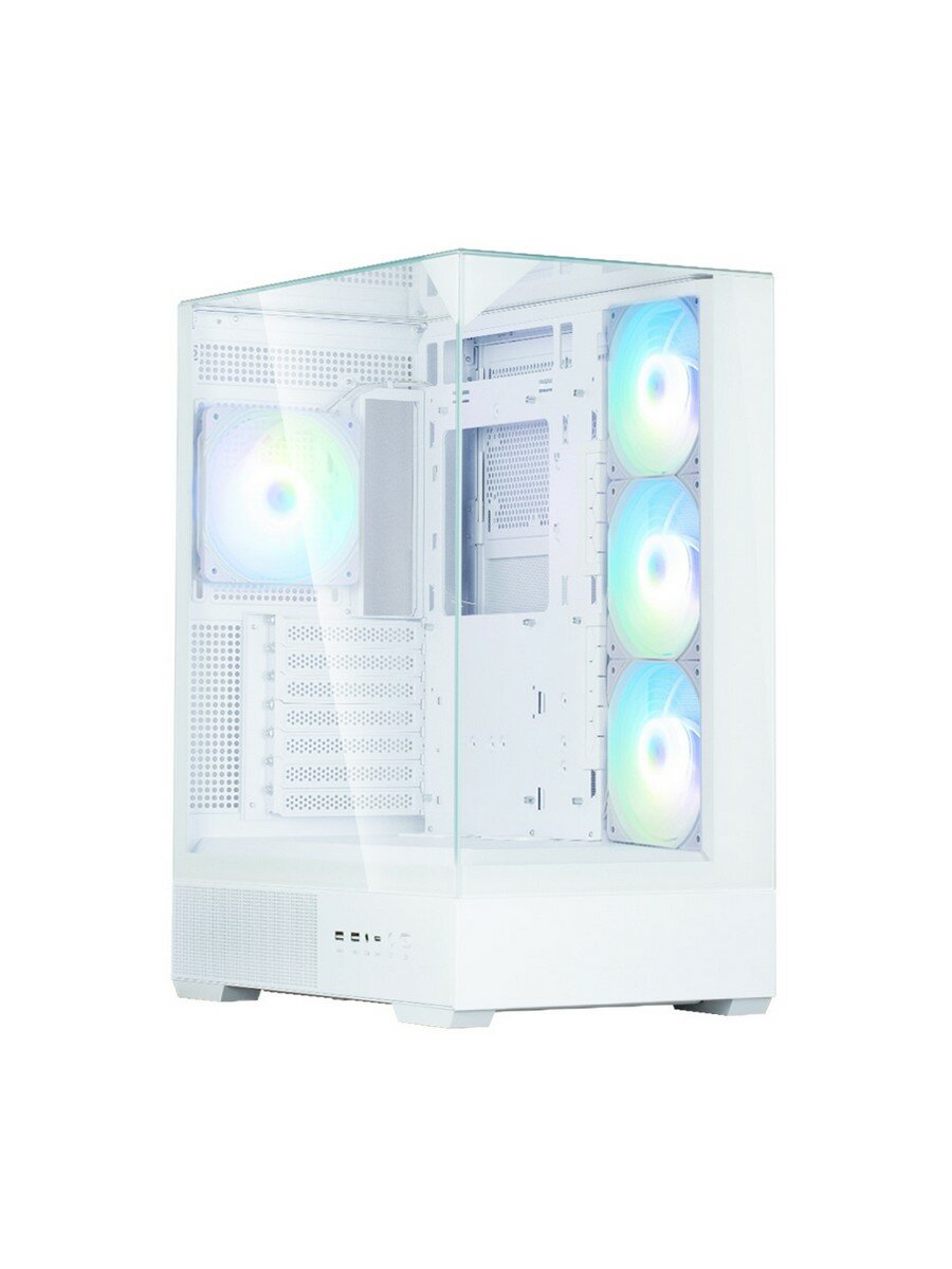 Корпус ZALMAN MidTower P40 Prism Plus white (ATX, без БП, 2xUSB3.0+USB Type-C, 4x120mm ARGB ) (Zalman P40 Prism Plus White)