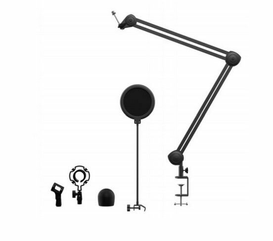 GMS-02 Микрофонная стойка настольная, длина 35см, Пантограф, Guitto