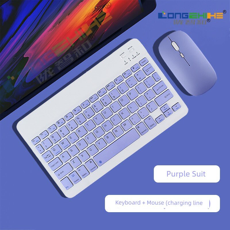 10inch Портативная бесшумная беспроводная Bluetooth-клавиатура и мышь, подходящая для планшетов, iPad, мобильных