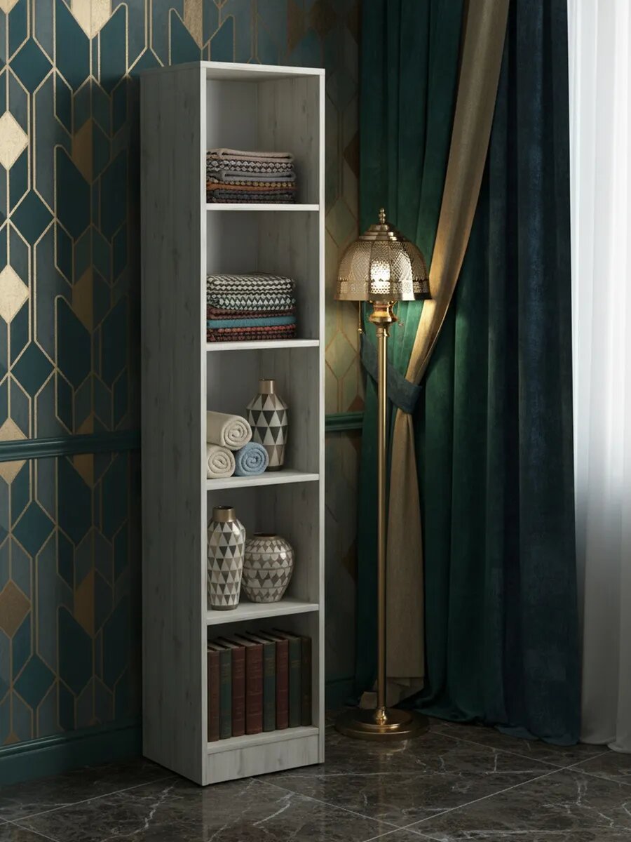 На балкон шкаф пенал FRESTER деревянный с полками в спальню прихожую, от производителя