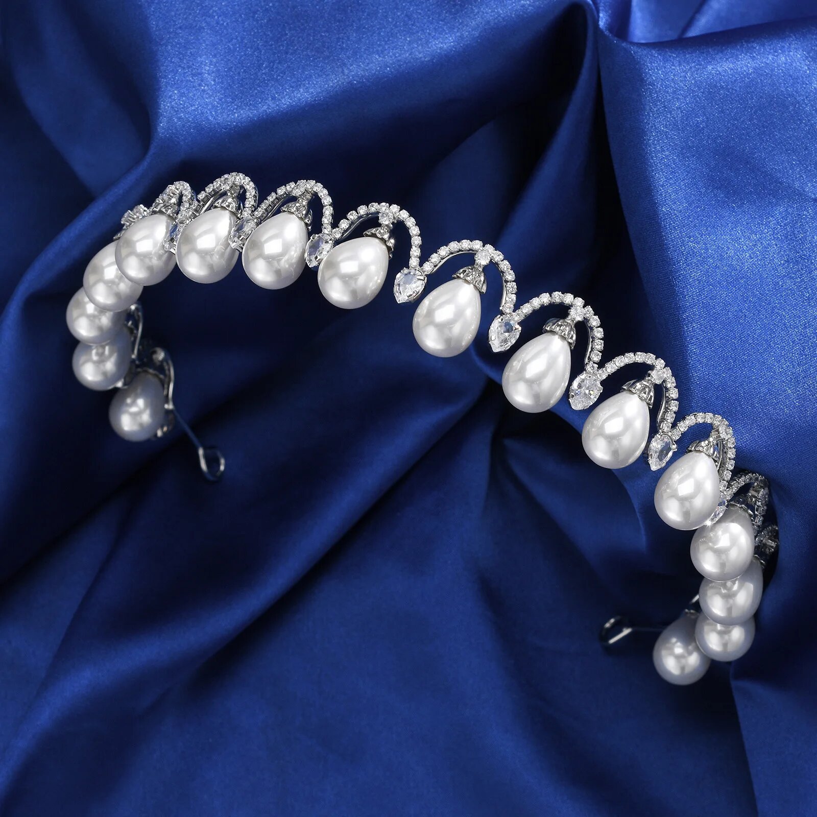 Жемчужная тиара из кубического циркония sliver