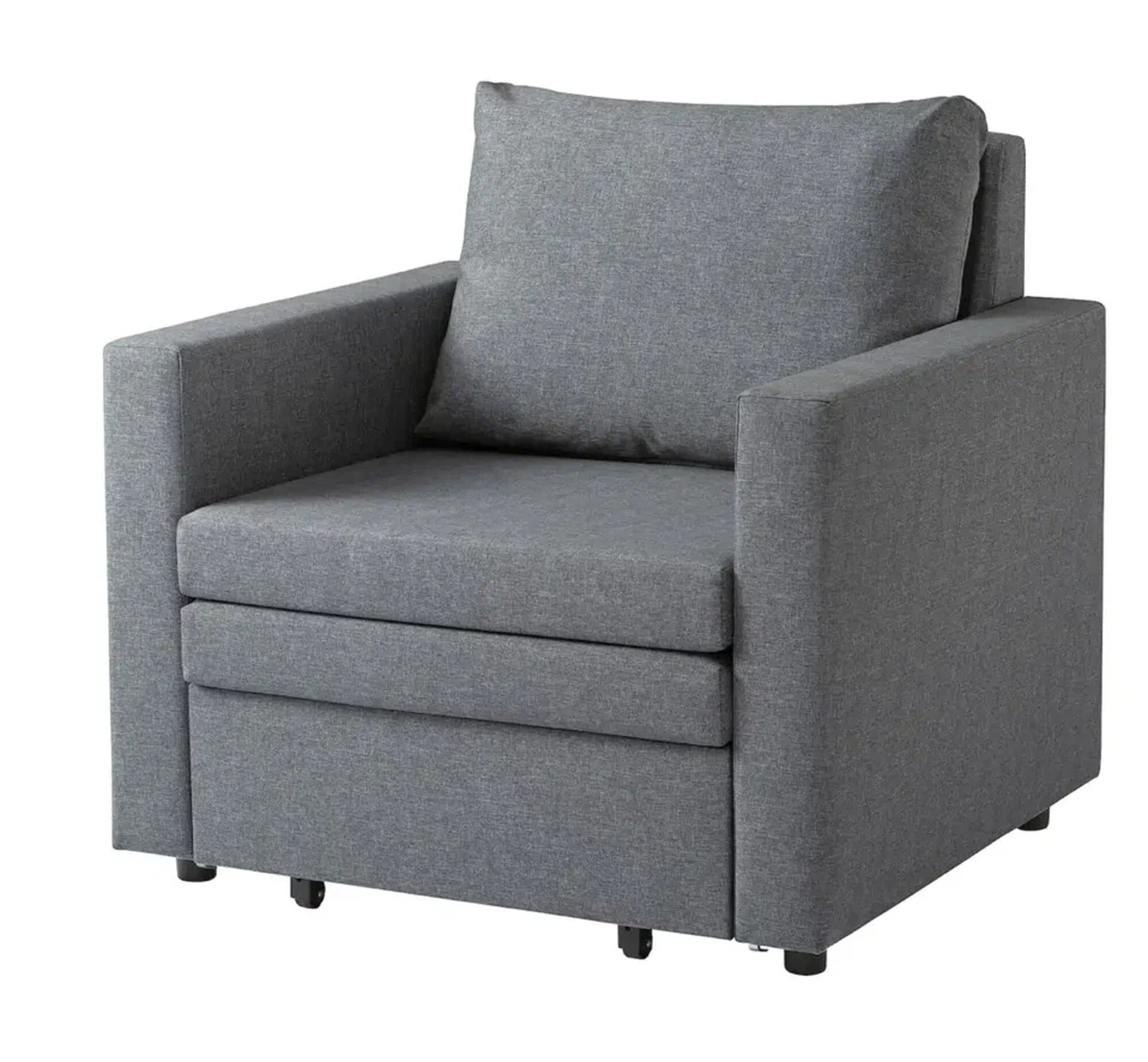 Кресло-кровать икеа ваттвикен, выкатной механизм, с ящиком, с подлокотниками, текстиль, 70x200х86 см