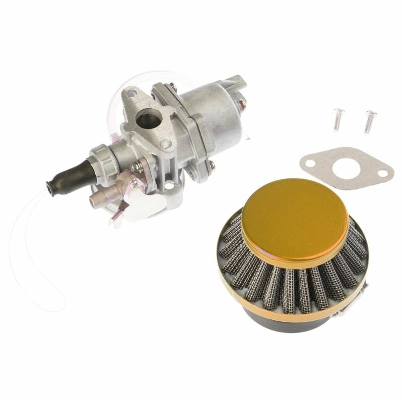 Карбюратор с двухтактным двигателем мини-мотоцикла воздушным фильтром 49 куб. см-желтый