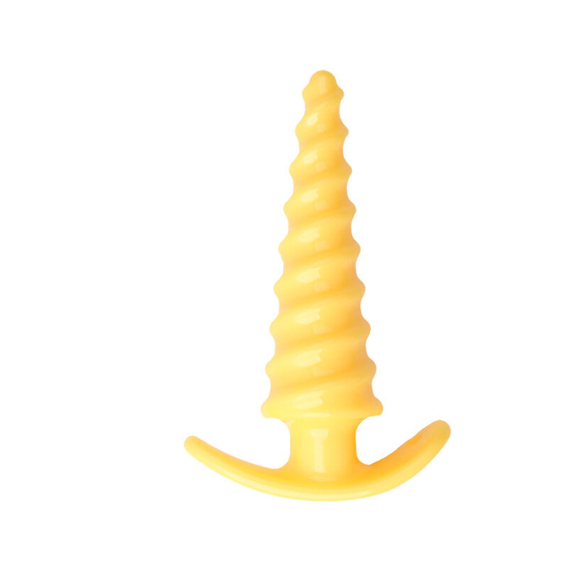 Резьбовая анальная пробка для секса желтый