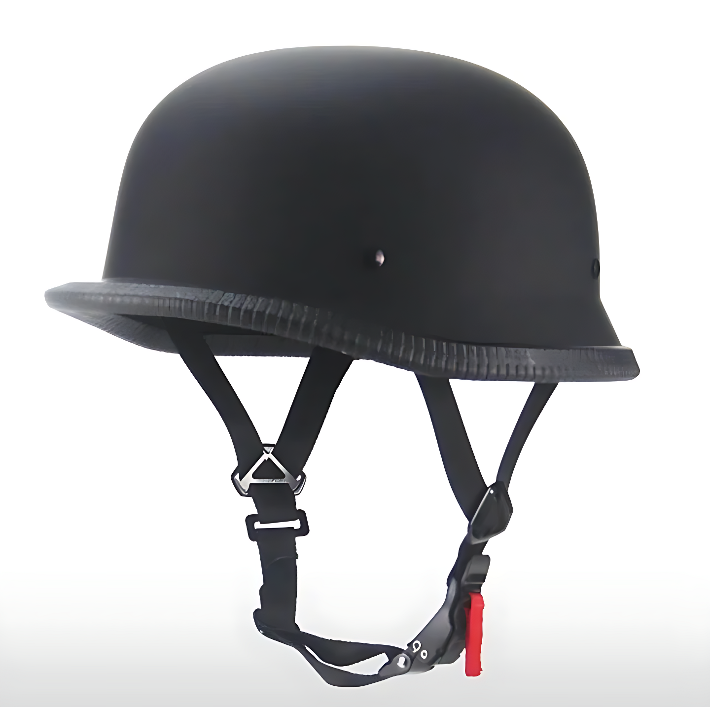 Мото шлем "Немецкая каска", ABS-пластик, чёрный матовый, размер L