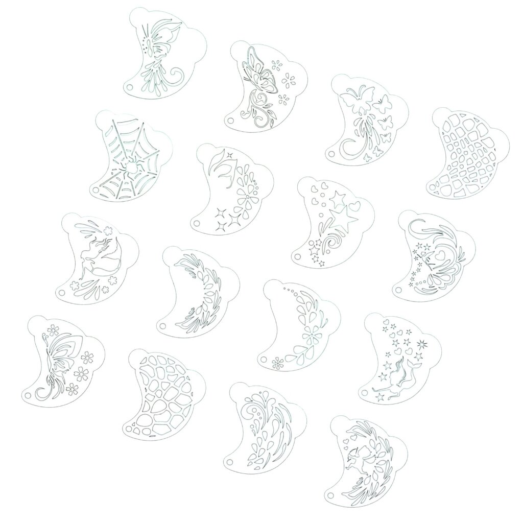 Точные инструменты для фейс-арта с многоразовыми листами из домашних животных, трафареты для рисования для любителей макияжа и оформления сценических выступлений.