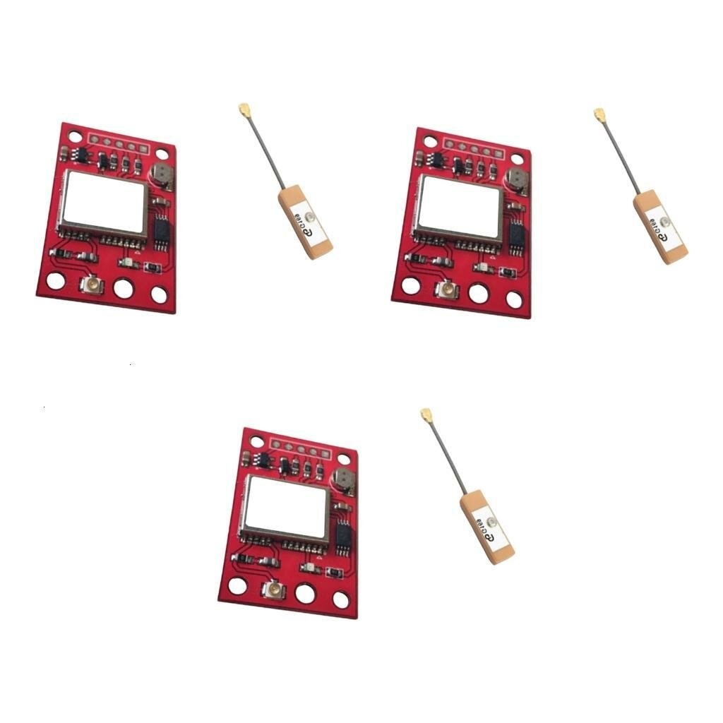 2 комплекта GPS-модуля управления полетом красной версии GY NEO6MV2 с керамической антенной