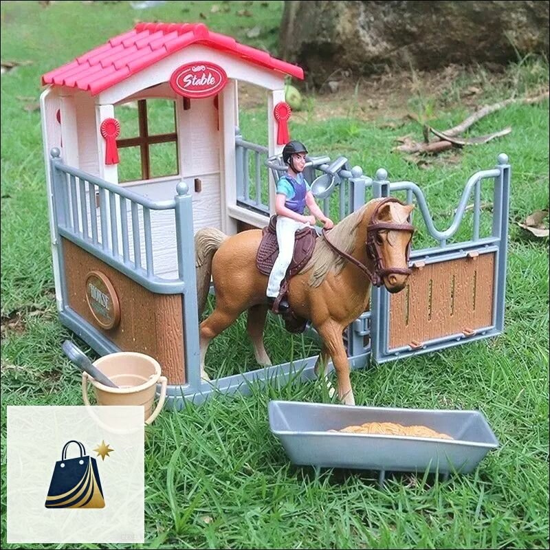 Реалистичный всадник, Жокей, Прекрасная модель конюшни для лошадей, игровой набор