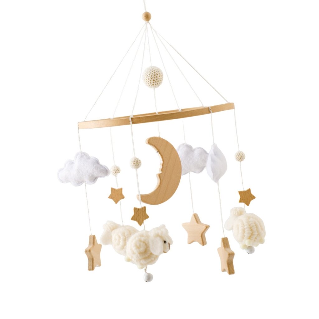 Детская Кроватка Из Натурального Дерева Мобильная Сенсорная Игровая Игрушка Для Раннего Обучения Простая Настройка