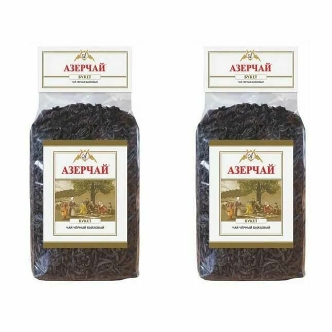 Азерчай Чай черный крупнолистовой Букет, 100 г, 2 шт